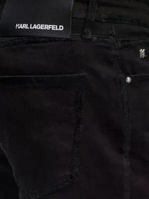 Karl Lagerfeld Coated Detail Jeans - Black