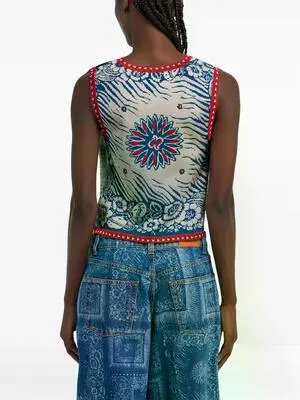 Roberto Cavalli Printed Sleeveless Top