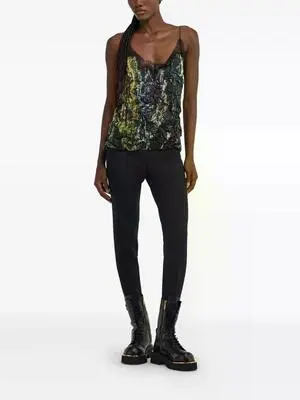 Roberto Cavalli Stirrup Detail Wool Trousers