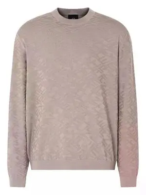 Armani Exchange Geometric-pattern Crew-neck Sweater