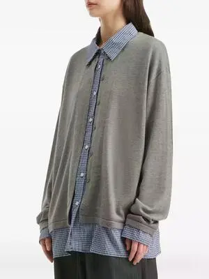 B+AB Button-front Layered Cardigan
