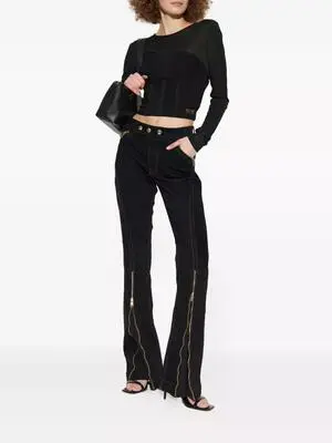 Versace Zip-detail Topstitched Denim Jeans