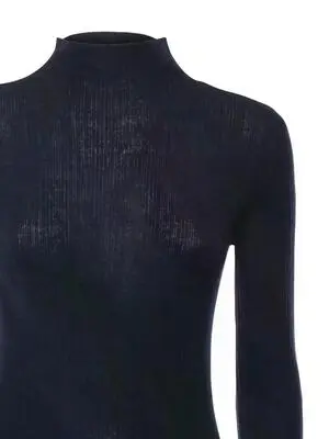 Pinko Ribbed High-neck Sweater - Blue