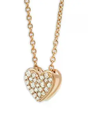 ALINKA 18k Rose Gold Diamond Caviar Heart Necklace
