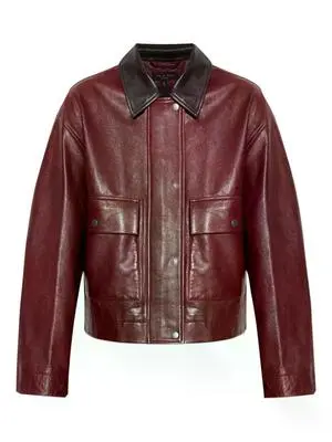 Rag & Bone Flap-pocket Leather Jacket - Red