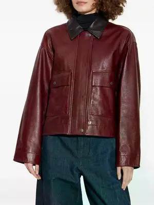 Rag & Bone Flap-pocket Leather Jacket - Red