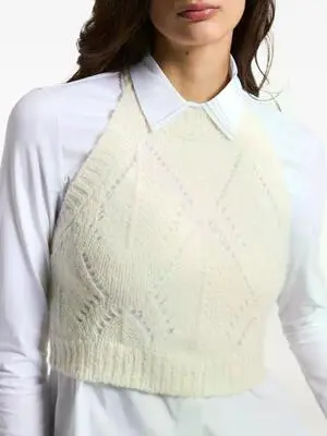 Peserico Halter-neck Cable-knit Top