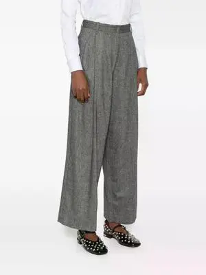 Max Mara Pleated Cropped Trousers - Grey