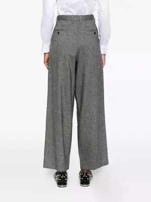 Max Mara Pleated Cropped Trousers - Grey