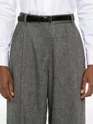 Max Mara Pleated Cropped Trousers - Grey