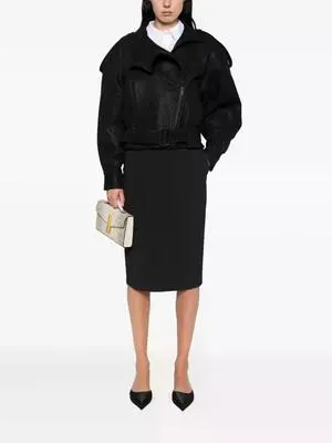 Elisabetta Franchi Jewel Logo Midi Skirt