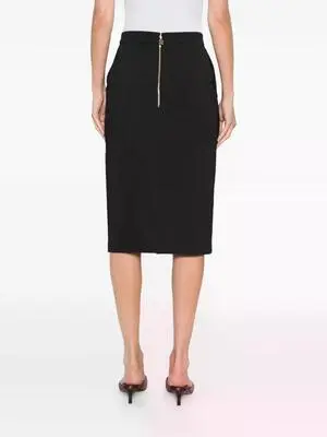 Elisabetta Franchi Jewel Logo Midi Skirt