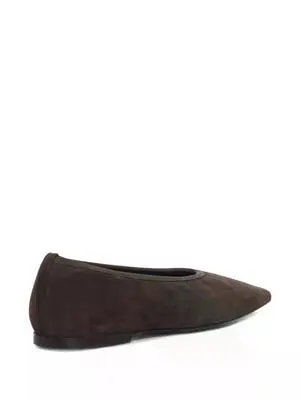 TOTEME Minimalist Suede Pointed-toe Flats