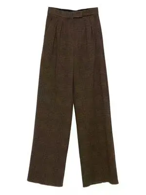 Max Mara Pleated Check Trousers