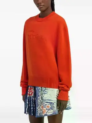 Roberto Cavalli Embroidered Logo Crewneck Sweater