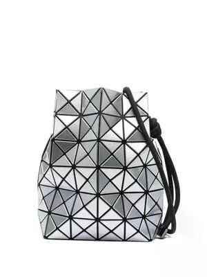 Issey Miyake Geometric-pattern Bucket Bag - Silver