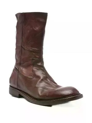 Moma Leather Zip Boots