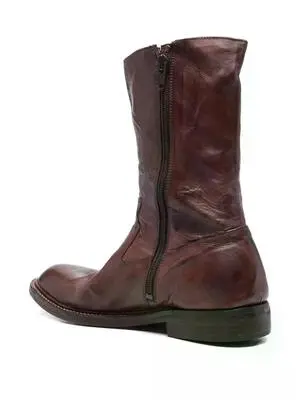Moma Leather Zip Boots