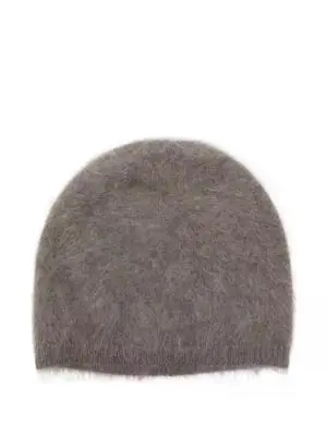 LISA YANG Lisa Yang Brushed Mohair Beanie Grey
