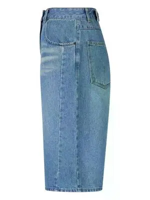 STUDIO TOMBOY Buttoned Cropped Jeans - Blue