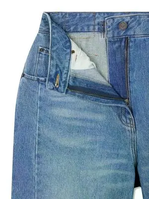 STUDIO TOMBOY Buttoned Cropped Jeans - Blue