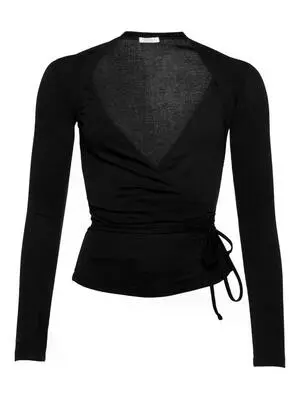 ERES Charlotte Wrap Top - Black