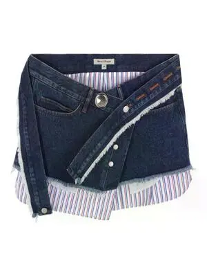 MERYLL ROGGE Belted Denim Skirt