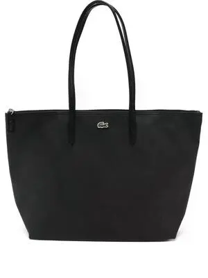 Lacoste Logo-embroidered Tote Bag - Black