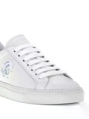 Roberto Cavalli Embossed-logo Leather Sneakers