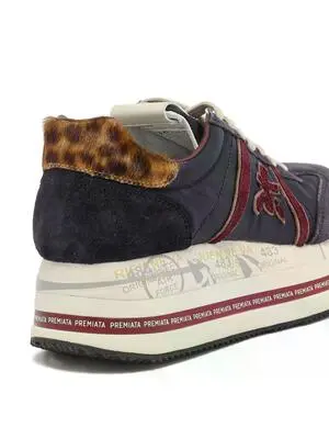 Premiata Leopard-print Suede Sneakers
