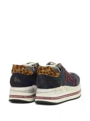 Premiata Leopard-print Suede Sneakers