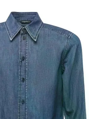 Dolce & Gabbana Denim Long-sleeved Cotton Shirt - Blue
