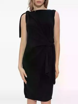 Moschino Sleeveless Knitted Mini Dress - Black