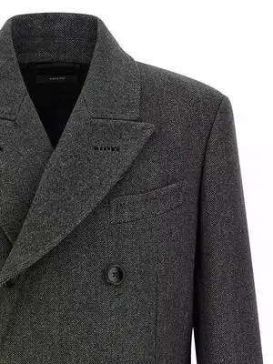 TOM FORD Herringbone Double-breasted Coat