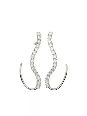 PANCONESI Curved-effect Earrings - Silver