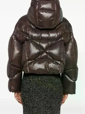 Khrisjoy Quilted Hooded Jacket - Brown