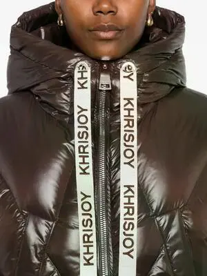 Khrisjoy Quilted Hooded Jacket - Brown
