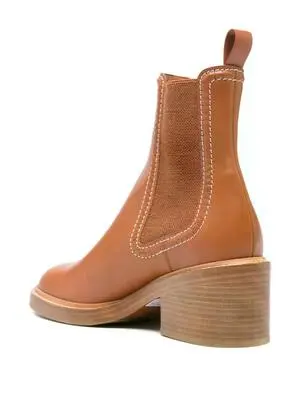 Chloé 60mm Leather-stitched Chelsea Boots