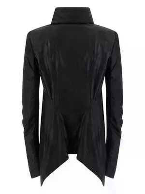 Rick Owens Fold-neck Leather Jacket