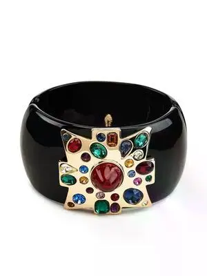 KENNETH JAY LANE Cross-motif Ruby Bracelet - Black