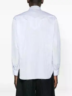 MAISON MARGIELA Two-tone Yoke Shirt - Blue