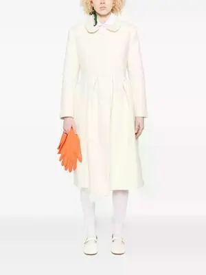 Vivetta Pleated Coat With Peter Pan Collar