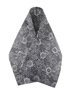 10 CORSO COMO Circle-pattern Scarf - Black