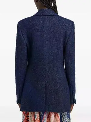 Roberto Cavalli Textured Single-breasted Blazer - Blue