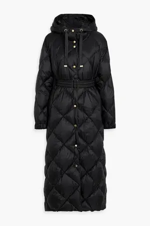 Max Mara Trepa Quilted Shell Hooded Coat