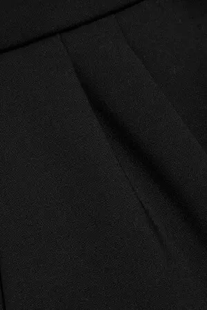 Max Mara Verbano Wool-blend Crepe Straight-leg Pants - Black