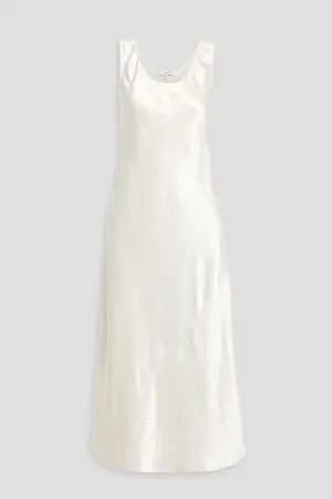 White Satin Midi Dresses