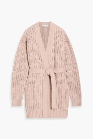 Belted Wool-blend Cardigans