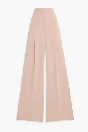 Max Mara Lino Crepe Wide-leg Pants - Blush