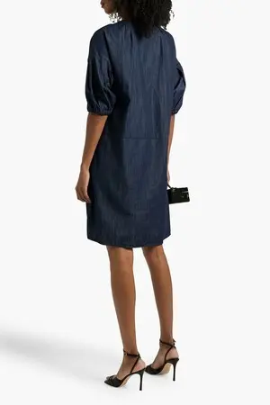 Max Mara Meringa Embellished Chambray Mini Dress